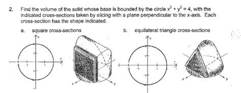 Solved Find The Volume Of The Solid Whose Base Is Bounded By
