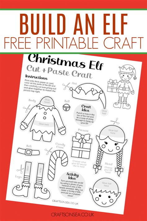 Build An Elf Craft Free Printable Crafts On Sea