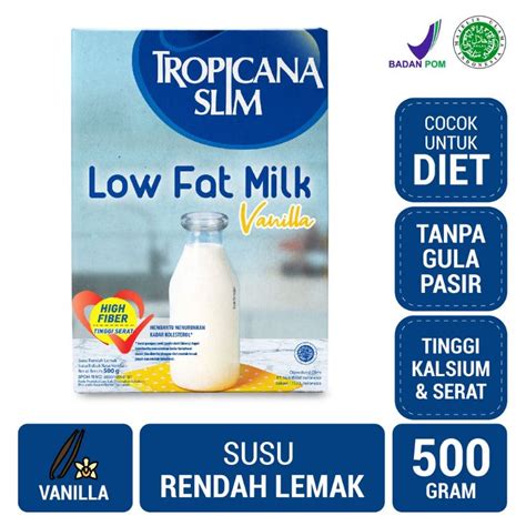 Jual Tropicana Slim Low Fat Milk Vanilla Shopee Indonesia