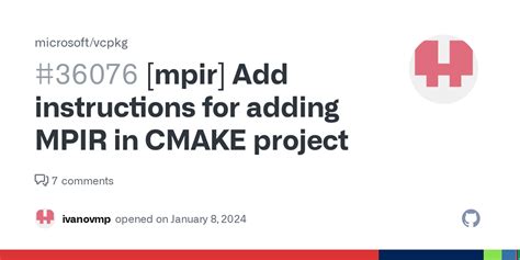 Mpir Add Instructions For Adding MPIR In CMAKE Project Issue 36076