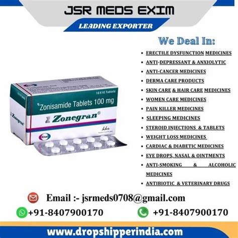 Zonegran Zonisamide 100mg Tablet At ₹ 262stripe Jaripatka Nagpur