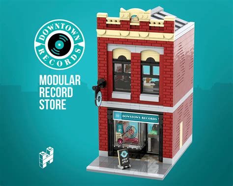 Lego Moc Downtown Records By Harrisbricks Rebrickable Build With Lego
