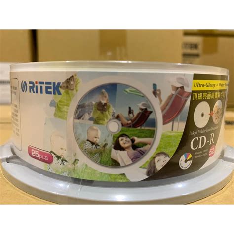 Ritek Cd R Cd Cdr Disc 700mb Printable Disc Ultra Glossy Water Resistant Shopee Singapore