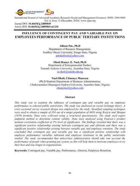 Contingent Pay Pdf Cost Of Living Incentive