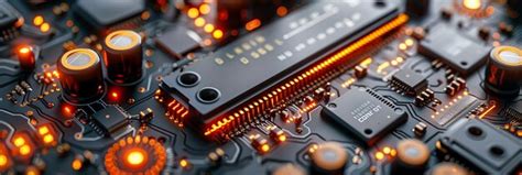 Hightech Processor And Circuit Design Blue Digital Computing Background Electronics And