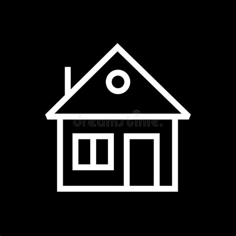 Ejemplo Plano Simple Alineado Icono Del Estilo Del Edificio Ilustración Del Vector Ilustración