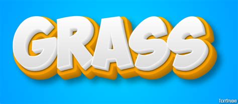 Grass Yellow White 3d Text Effect Generator