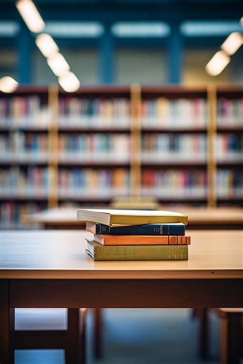 宽敞明亮的阅览室图书馆场景摄影图