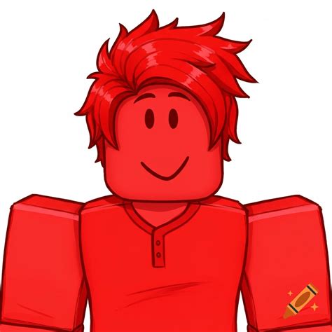 Drawing Of A Red Roblox Avatar Wearing A Henley Shirt On Craiyon