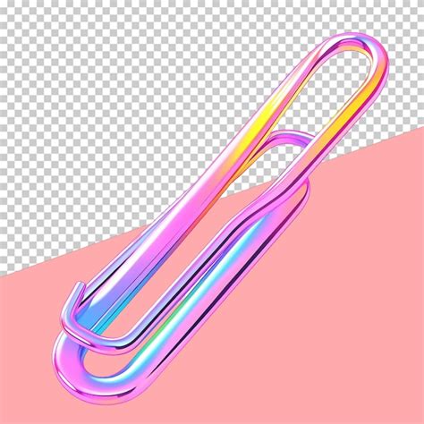 Premium PSD Brightly Colored Paperclip Isolated Object Transparent