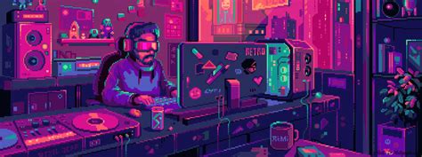Programer In 8bit Style 4k Wallpaper Download