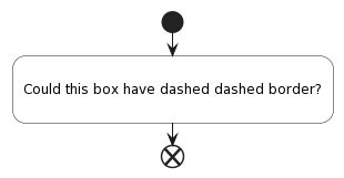 Any Way Of Making Dashed Border In New Activity Diagram PlantUML Q A