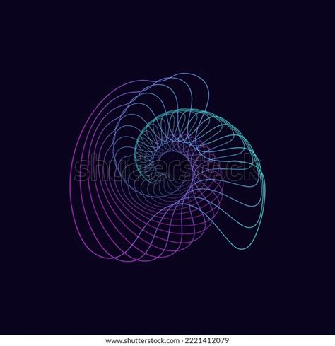 Dynamic Strange Line Gradient Shape Futuristic Stock Vector Royalty