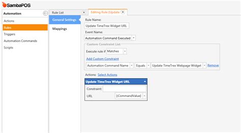 html widget url setting url value with set widget value action v4
