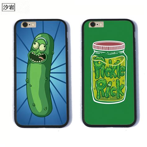 Rick And Morty Phone Cases Pickle Rick Cover TPU PC Black For IPhone X
