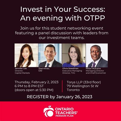 Ontario Teachers Pension Plan Invest In Your Success Feb 2 In