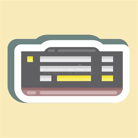 Sticker Keyboard Suitable For Computer Components Symbol Simple Design Editable Design