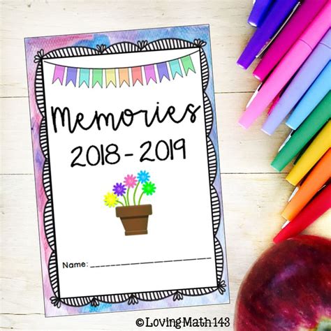 End Of The Year Yearbook Memory Book Holiday Lesson Plan School Year Memories Holiday