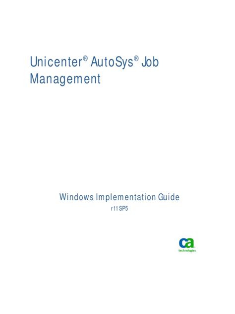 Unicenter Autosys Job Management Cluster Download Free Pdf Microsoft Sql Server Oracle