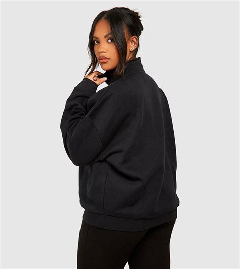 Buy Boohoo Oversized Half Zip Sweatshirt And Legging Set In Black