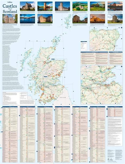 Castles Map Of Scotland Collins Pictorial Maps Lingua Inglese