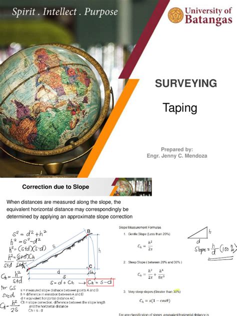 Corrections In Taping Due To Slope And Temperature Pdf