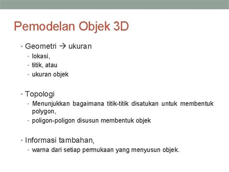 Komputer Grafika Transformasi 3 D Konsep 3 Dimensi