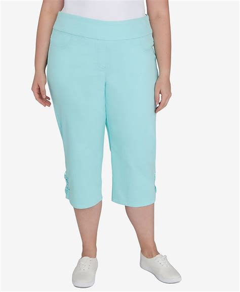 Ruby Rd Plus Size Embellished Stretch Denim Capri Pants Macys