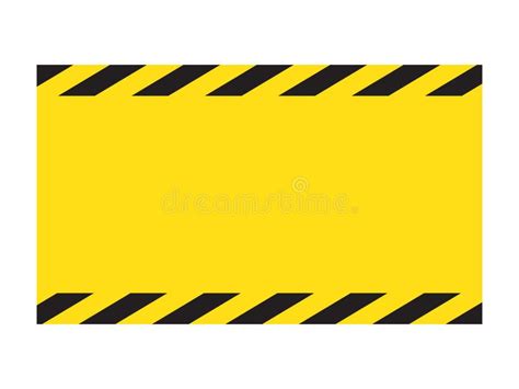 Warning Striped Square Frame Warning To Be Careful Potential Danger