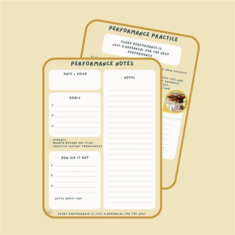 Free Performance Worksheet — Kiana June