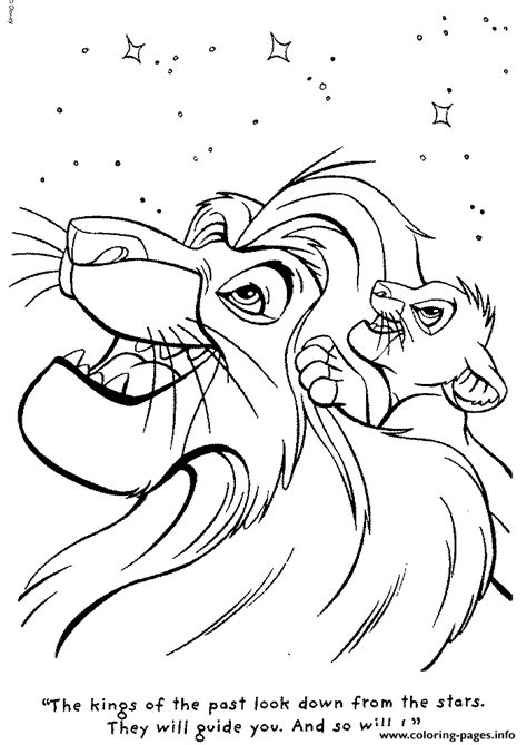 Lion King Simba Mufasa Coloring Coloring Pages