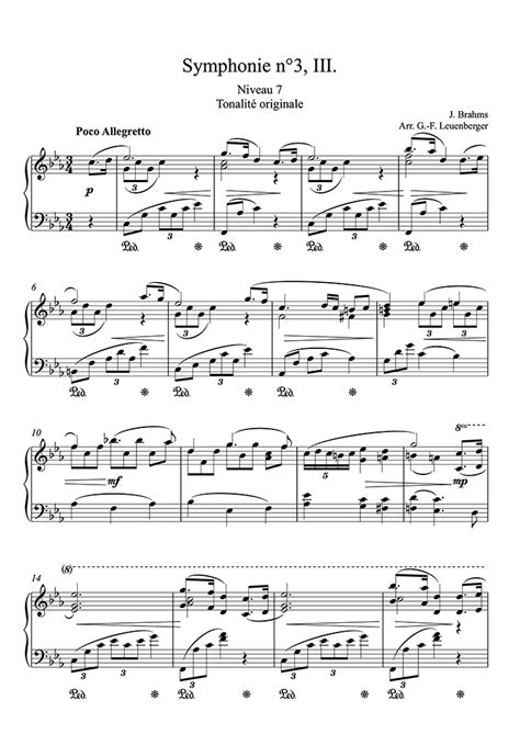 Symphony No 3 In F Major Opus 90 III Poco Allegretto Advanced