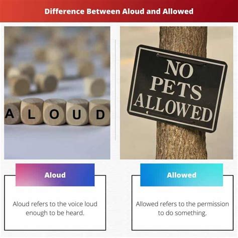 Aloud Vs Allowed Difference And Comparison