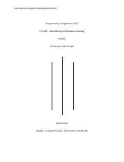 Programming Assignment Unit 5 Odt Running Head Programming