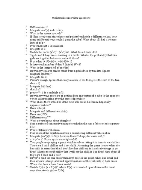 Oxfordcambridge Mathematics Interview Questions Trigonometric Functions Prime Number