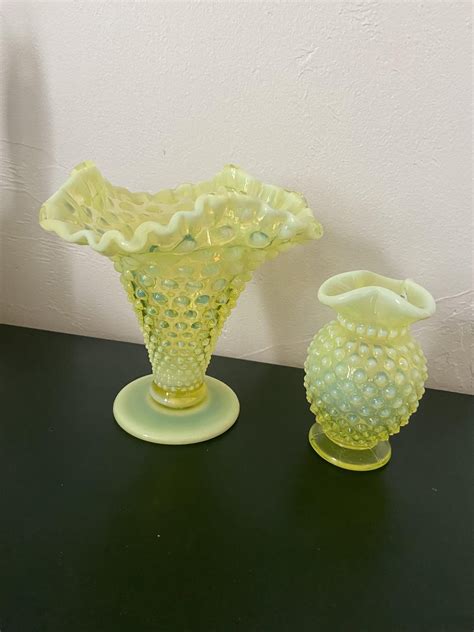 Fenton Hobnail Vases Ruraniumglass