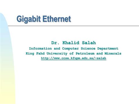 Ppt Gigabit Ethernet Powerpoint Presentation Free Download Id3303489