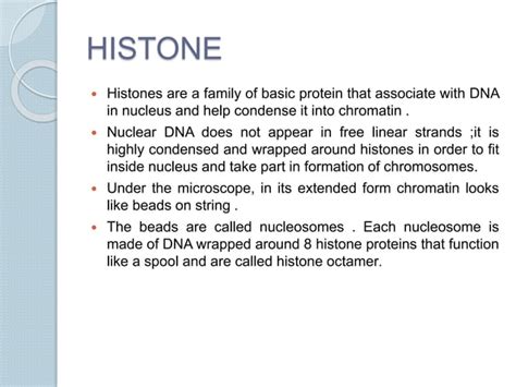 Types Of Histones Histone Modifications And Their Effects PPTX