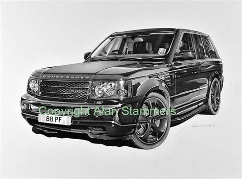 Pencil Artistry By Alan Stammers Enlarged Car Drawing