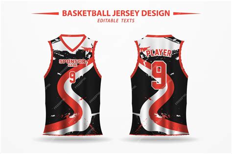 농구 유니폼 디자인과 템플릿 프리미엄 벡터