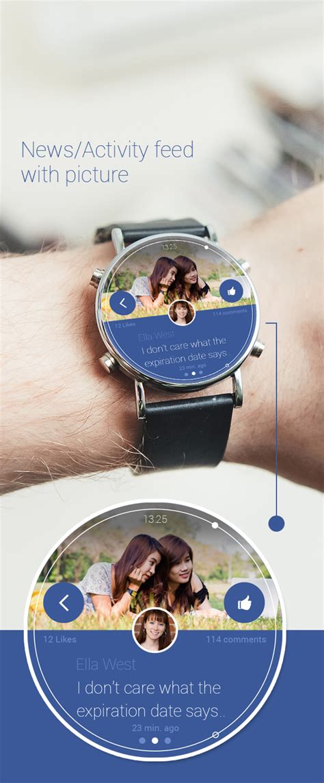 Facebook Android Wear Concept Ui On Behance