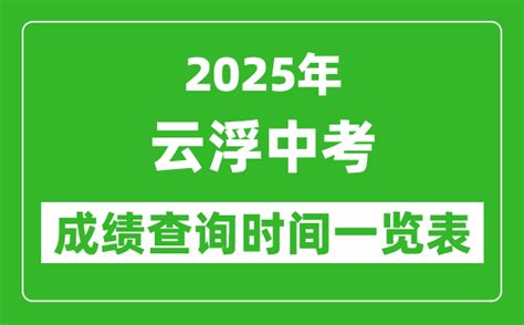 云浮中考成绩查询时间2025年具体时间一览表4221学习网