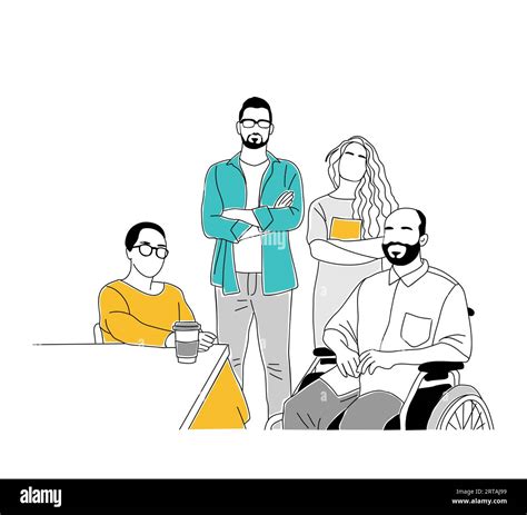 Inclusive Business Concept Vector Line Art Icon Stock Vector Image And Art Alamy