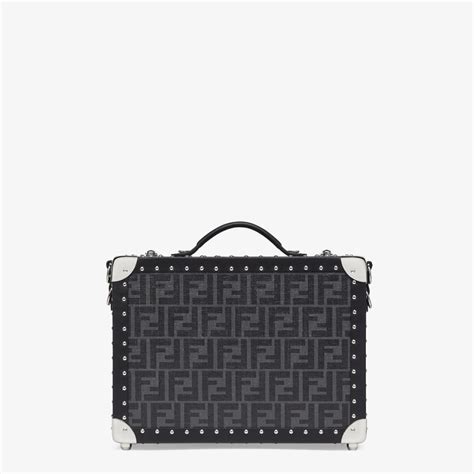 Small Rigid Suitcase Black Man Fendi Travel Bags