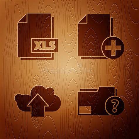 Set Unknown Document Folder Xls File Document Cloud Upload And Add
