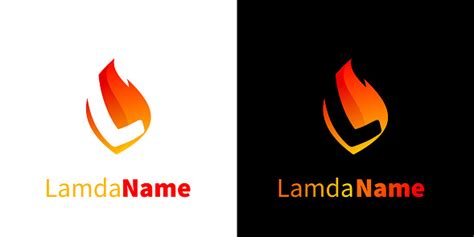 L 로고 세트 고립 된 화재 부정적인 공간 알파벳 로고입니다 벡터 일러스트 레이 션 가연성에 대한 스톡 벡터 아트 및 기타 이미지 가연성 개념 개념과 주제 Istock