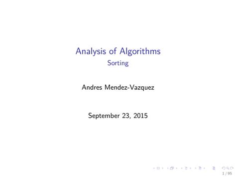 05 Analysis Of Algorithms Heap And Quick Sort Corrected Ppt