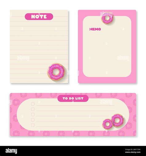 Cute Memo Template A Collection Of Striped Notes Blank Notebooks