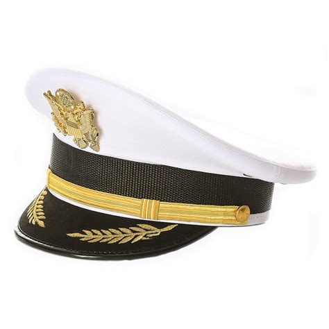 White Military Cadet Captain Sailor Hat Dandk Suit Discounters