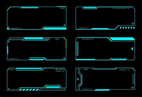 Abstract Frames Technology Futuristic Interface Hud Vector Design